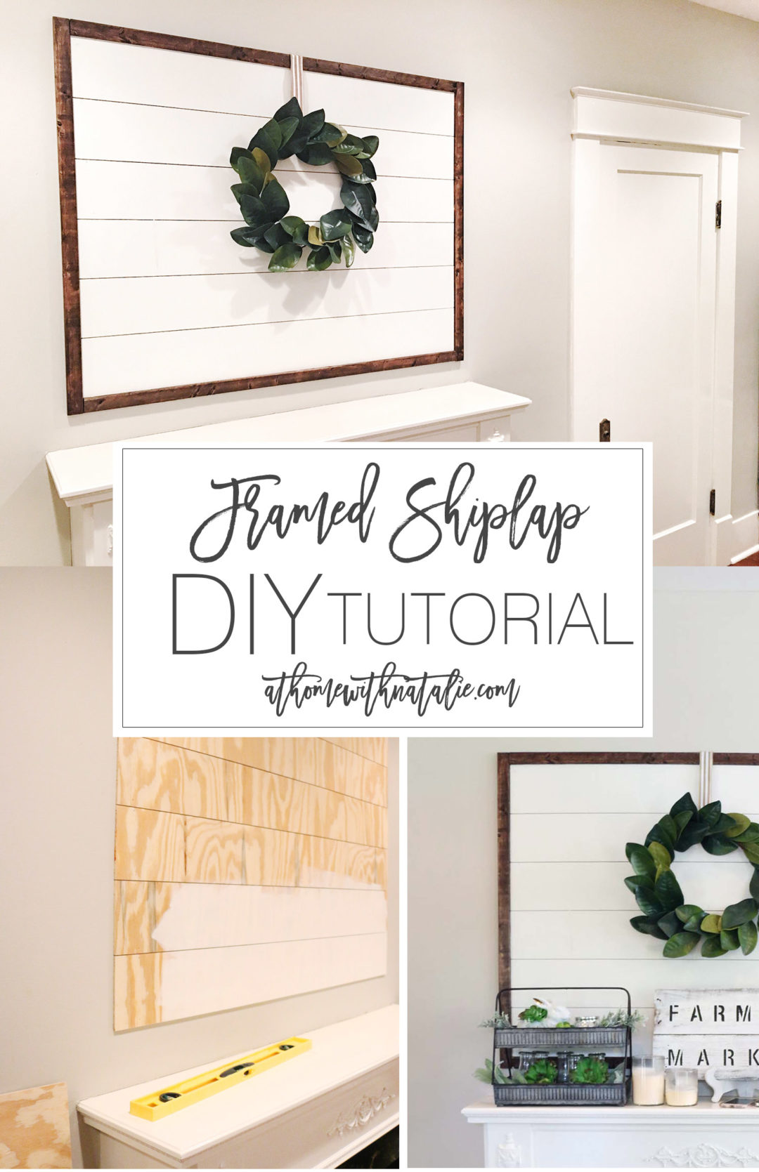 Framed Shiplap DIY Tutorial – At Home With Natalie