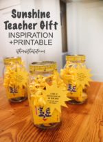Back to School Teacher Gift- Jar of Sunshine – At Home With Natalie