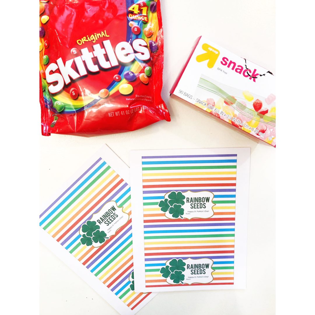 Rainbow Seeds Printable – St. Patrick’s Day Treat – At Home With Natalie