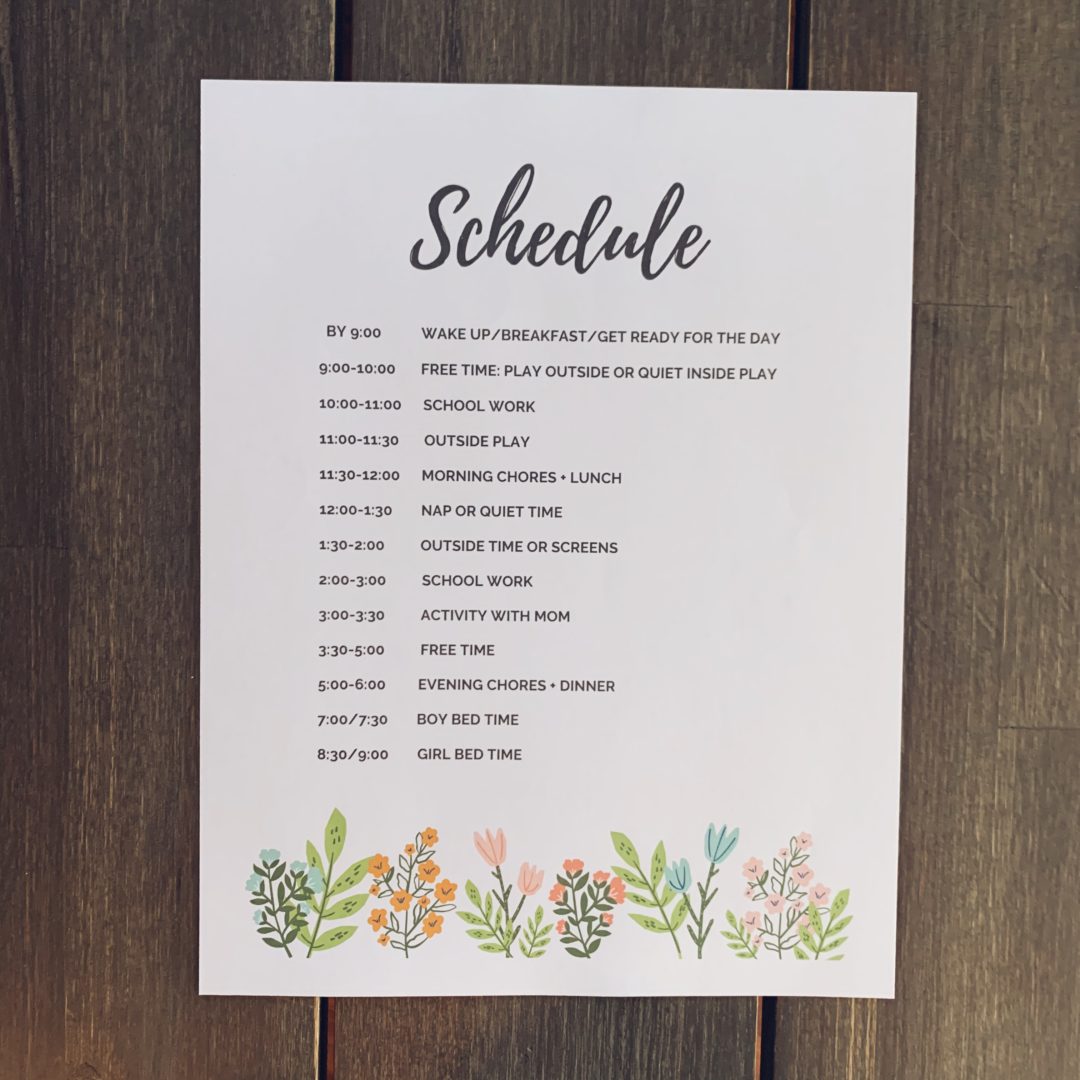 Quarantine Schedule & Lessons with 6 Kids – At Home With Natalie