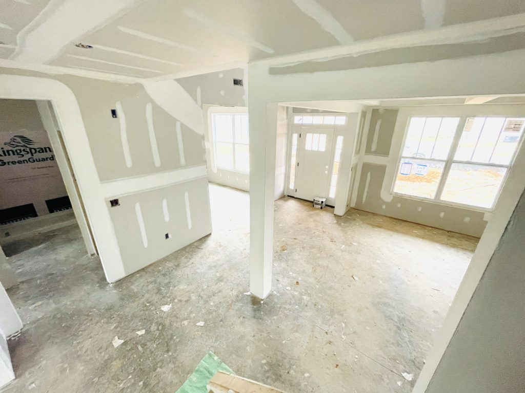 Building Our Home: 1st and 2nd Floor Drywall Tour – At Home With Natalie
