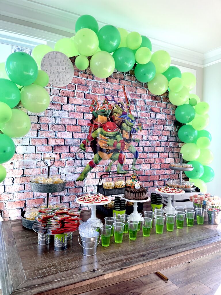 Hunter’s Ninja Turtle Themed 6th Birthday Party – At Home With Natalie